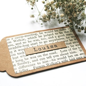 Fairytale, Vintage, Story Book Page, Tag Wedding Place Card With Twine ...