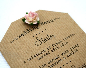 Kraft Paper Menu | Etsy