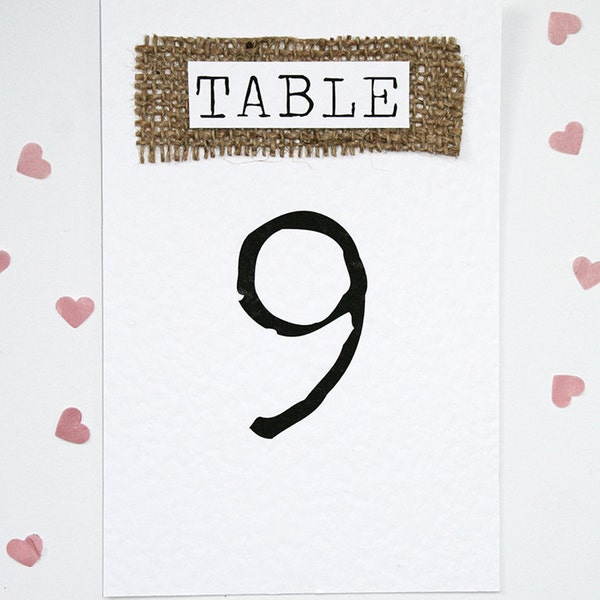 Burlap Table Numbers - Etsy