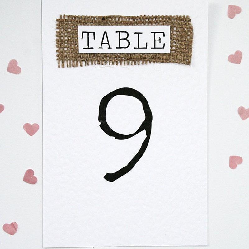Burlap Table Numbers - Etsy