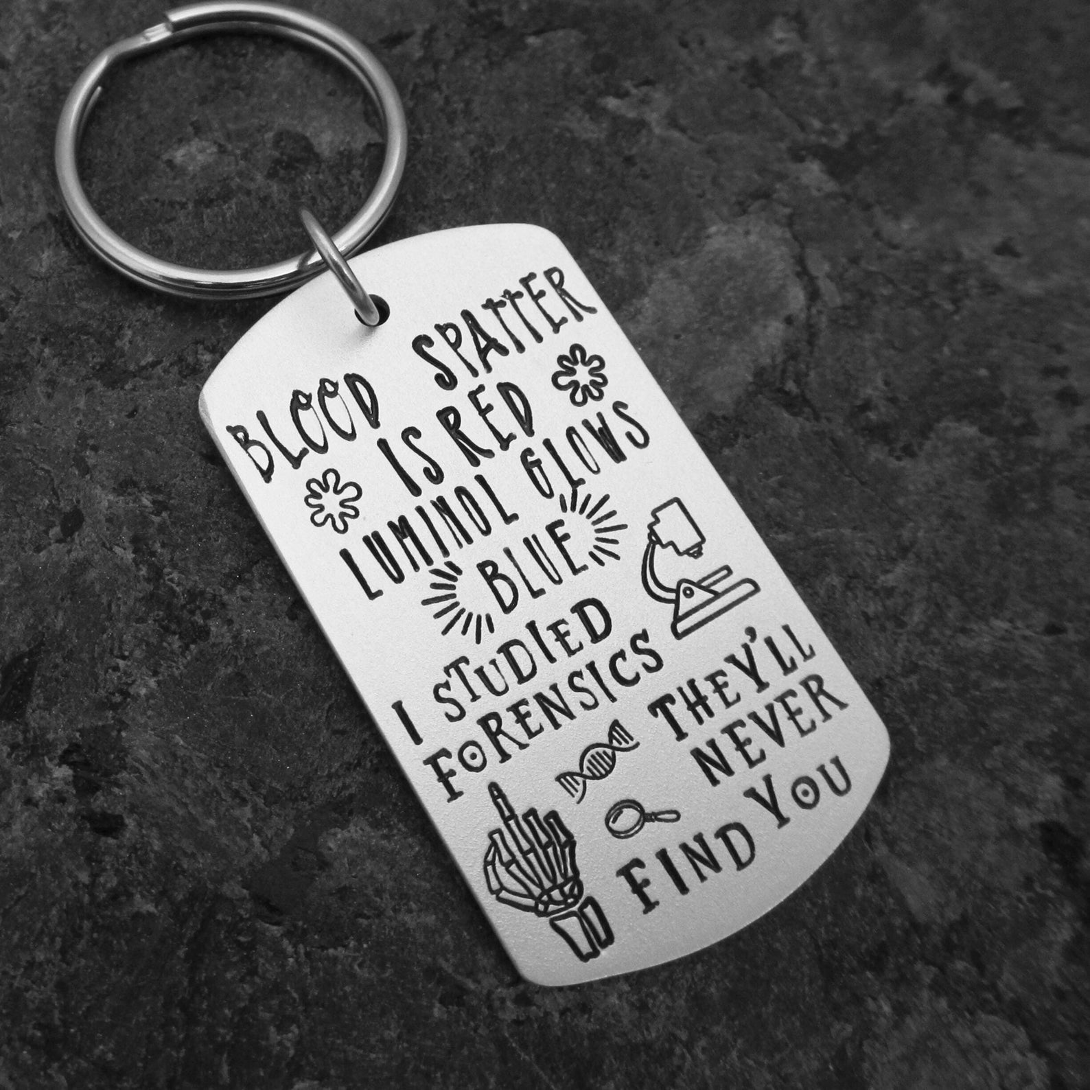 Forensics Keychain - Forensics Gift- Forensic Science Keychain ...