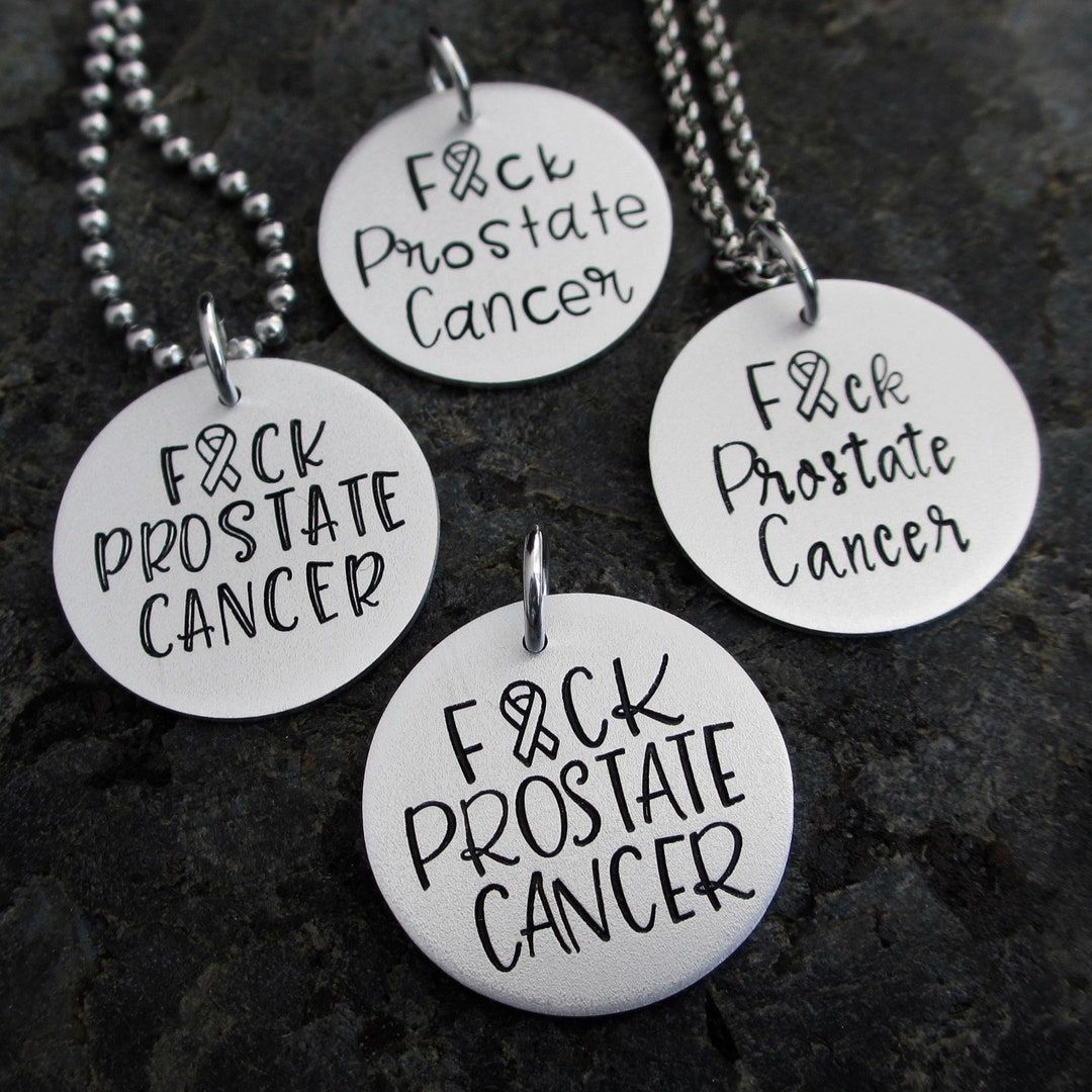 Fck Prostate Cancer Hand Stamped Prostate Cancer Necklace, Keychain, or ...