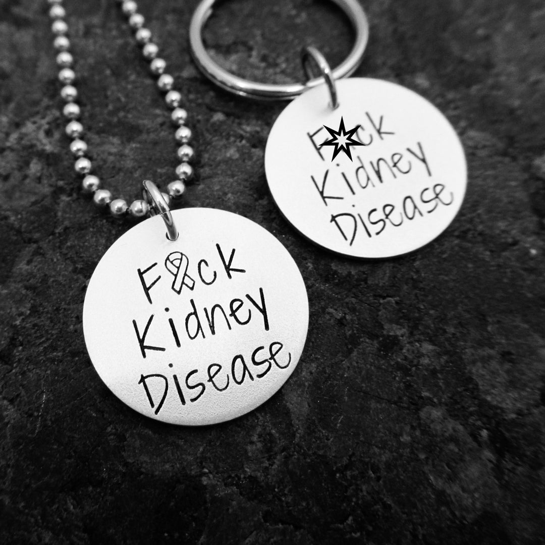 F*ck Kidney Disease - Kidney Disease Necklace, Keychain, or Charm ...
