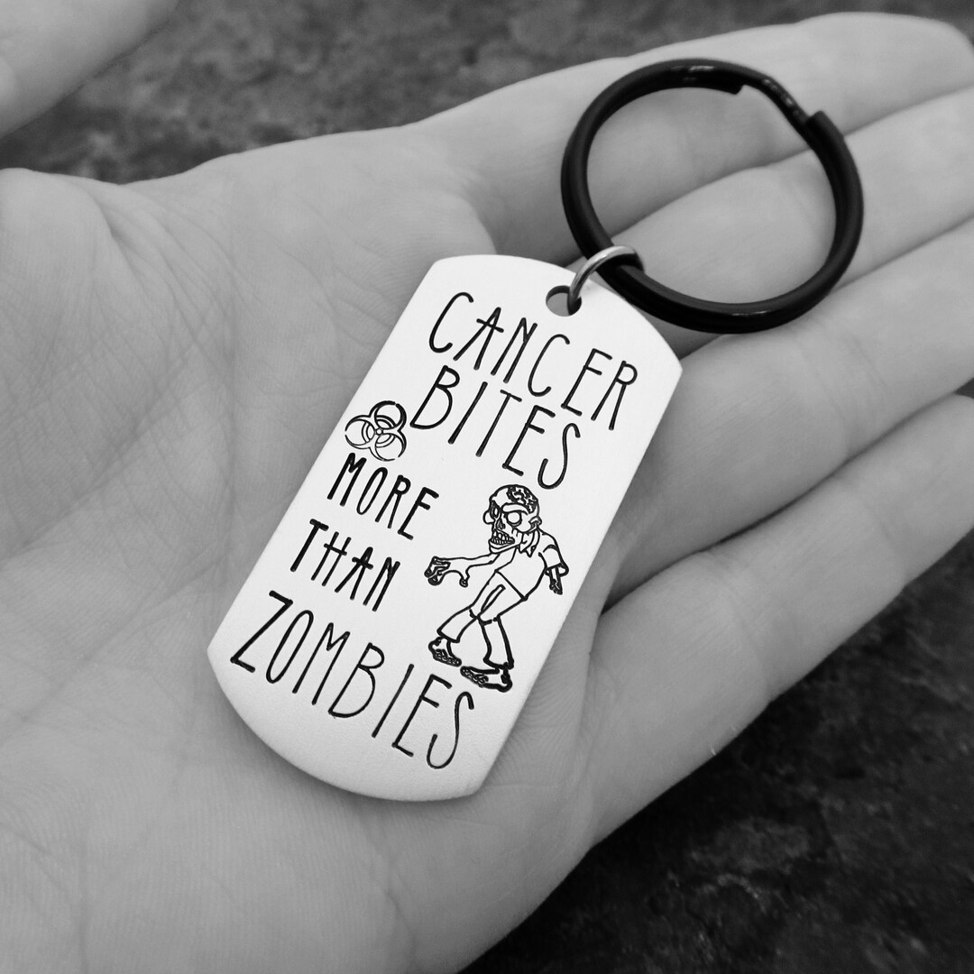 Cancer Bites More Than Zombies - Cancer Keychain - Cancer Support ...