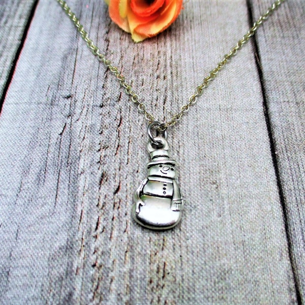 Snowman Necklace - Etsy