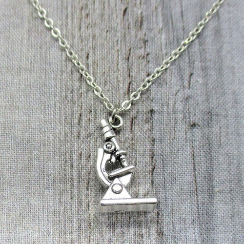 Microscope Necklace Science Biology Necklace Chemistry - Etsy