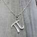 Pi Necklace Math Necklace Pi Symbol Necklace Math Jewelry Pi Jewelry Pi ...