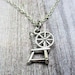 Spinning Wheel Charm - Silver Plated Spinning Wheel Charm for Necklace ...