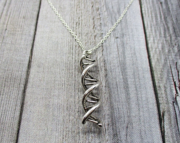 DNA Necklace, Science Necklace, Double Helix Necklace, Biology Necklace ...