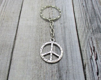 Peace Key Ring Peace Symbol Key Ring Peace Symbol Keychain - Etsy