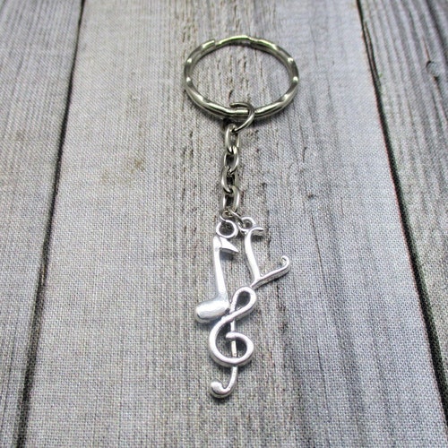Treble Clef Keychain Music Lovers Keychain Musician Gift Music - Etsy