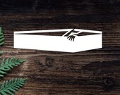 Coffin Decal Halloween Vinyl Decal for Bumper Sticker Laptop - Etsy