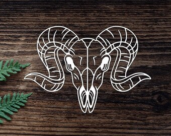 Ram Skull Sticker - Etsy