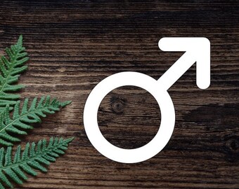 Male Mars Gender Symbol Vinyl Decal Sticker - Etsy