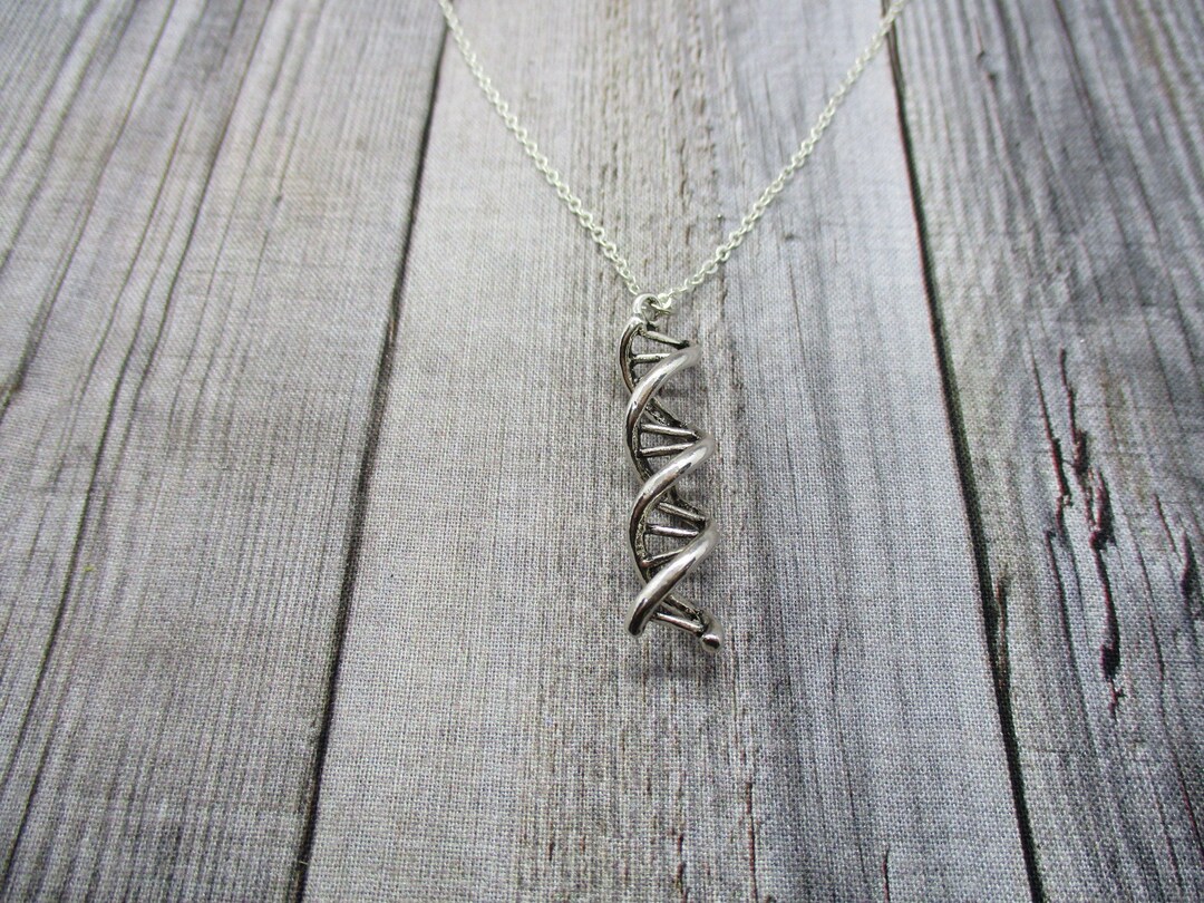 DNA Necklace, Science Necklace, Double Helix Necklace, Biology Necklace ...