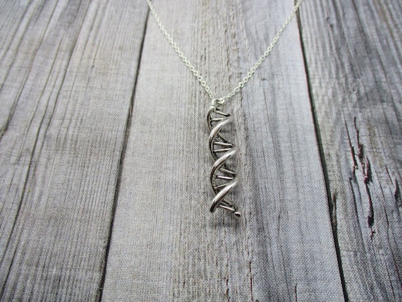 DNA Necklace Science Necklace Double Helix Necklace Biology - Etsy