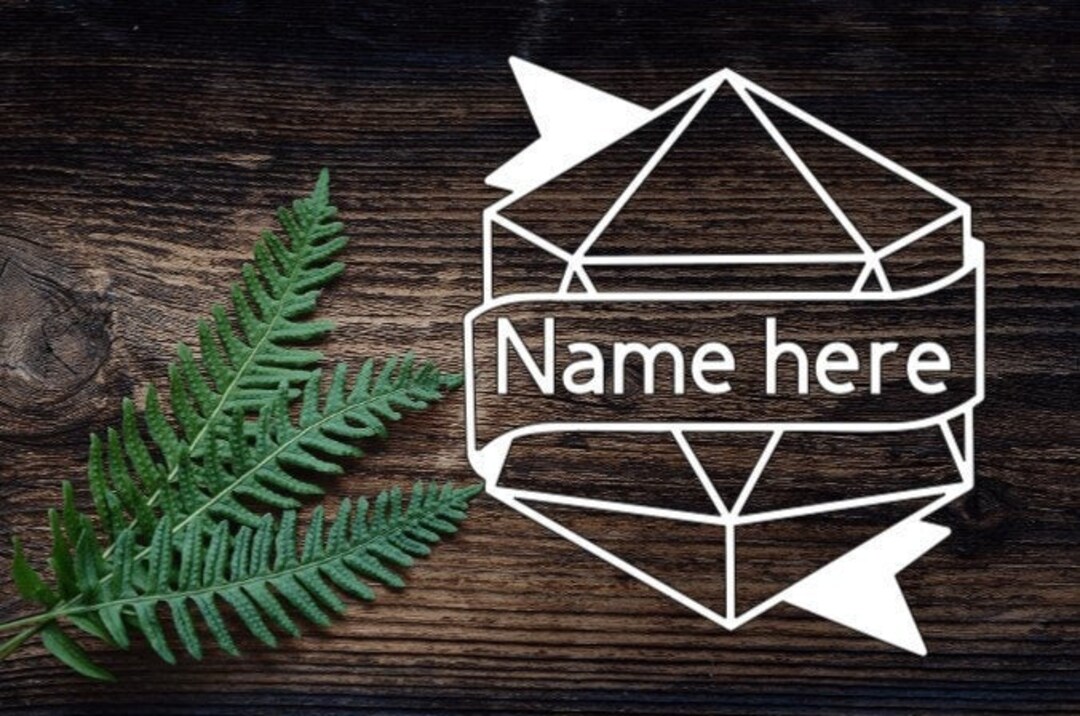 D20 Custom Vinyl Decal D20 Monogram Dice Decal Personalized Gamer Vinyl ...