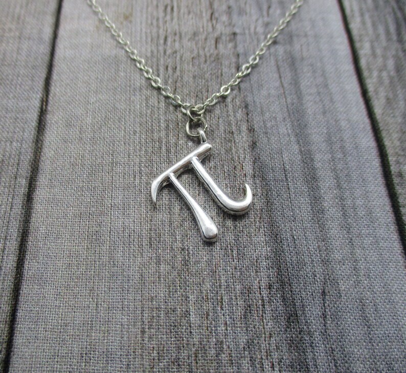 Pi Necklace Math Necklace Pi Symbol Necklace Math Jewelry Pi | Etsy