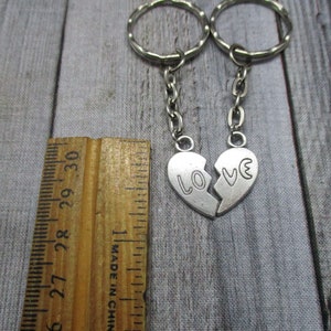 Love Keychain Set, Split Heart Key Chain Set, Gifts for Best Friends ...