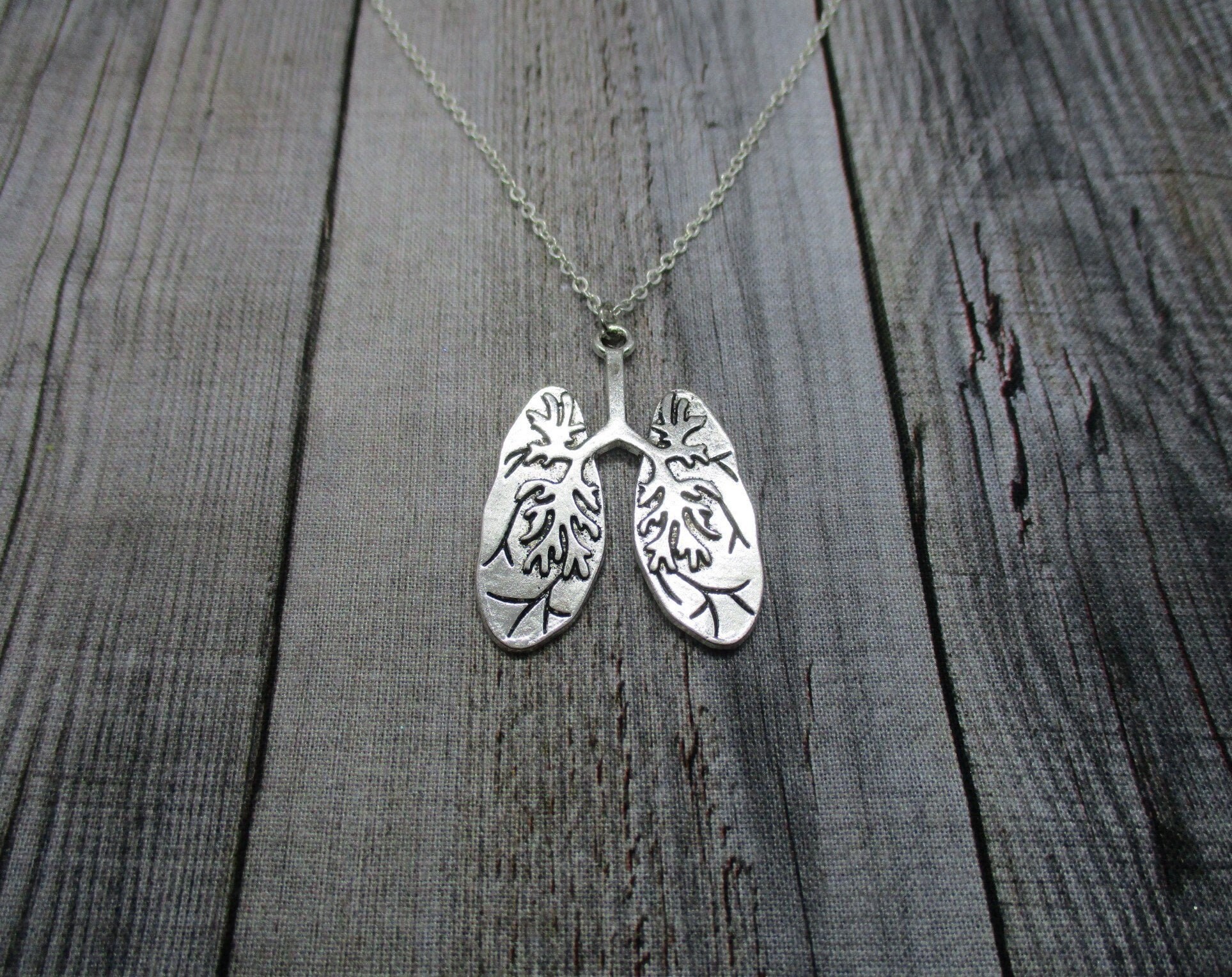 Human Lungs Necklace Science Necklace Biology Charm Necklace | Etsy