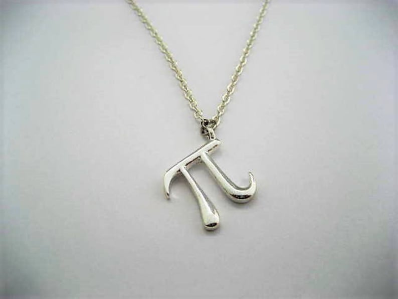 Pi Necklace Math Necklace Pi Symbol Necklace Math Jewelry Pi | Etsy