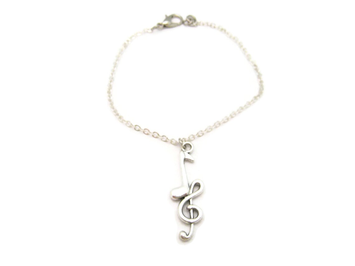 Music Notes Bracelet Treble Clef Bracelet Treble Clef - Etsy