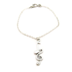 Music Notes Bracelet, Treble Clef Bracelet, Treble Clef Jewelry, Music ...