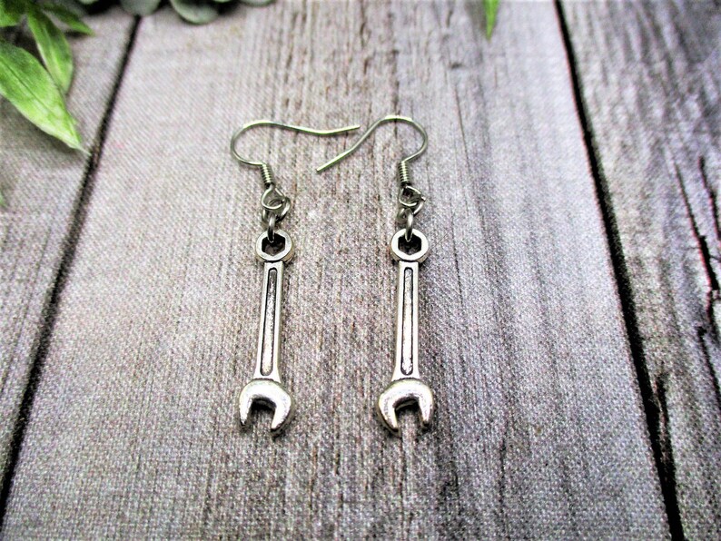 Wrench Earrings Construction Dangle Earrings Tool Earrings Tool Jewelry ...