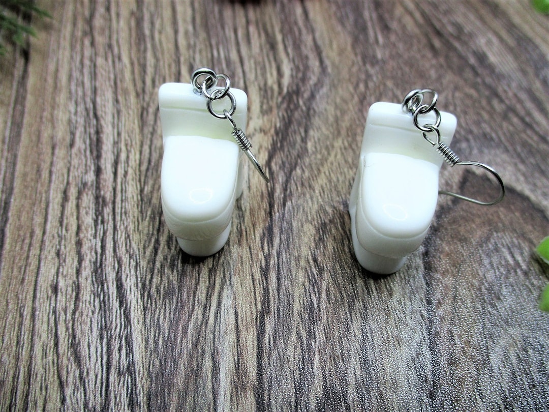 Toilet Earrings Commode Earrings Porcelain Throne Jewelry Plumber Gifts ...