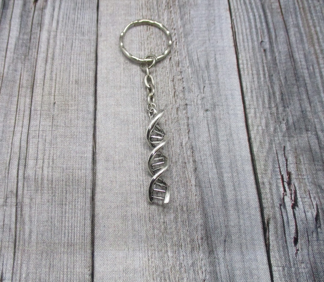 DNA Keychain, Science Keychain, Double Helix Keychain, Biology Keychain ...