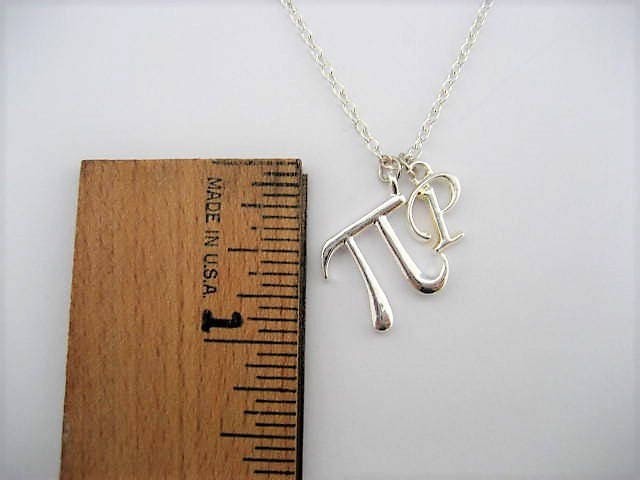 Pi Necklace Initial Math Necklace Pi Symbol Charm Necklace - Etsy Denmark