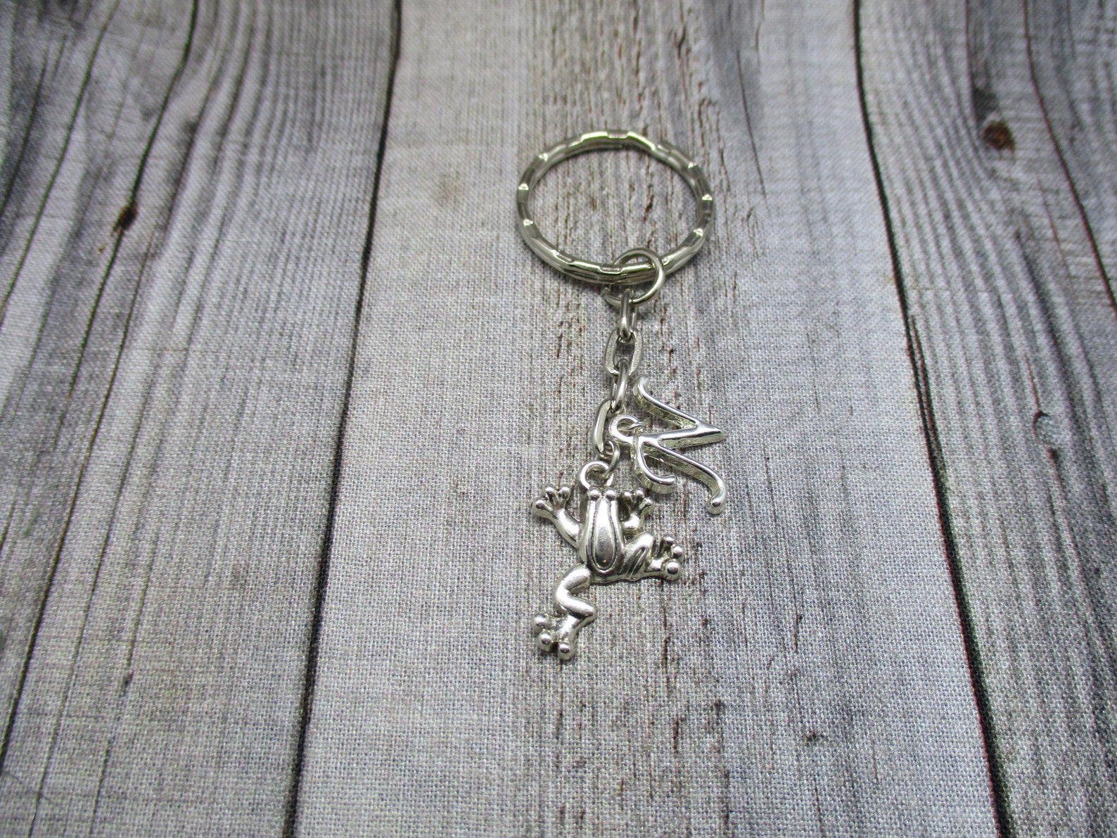 Frog Keychain Initial Jumping Frog Keychain Tree Frog Keychain - Etsy