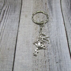 Frog Keychain: Personalized Initial, Jumping Frog Charm - Etsy