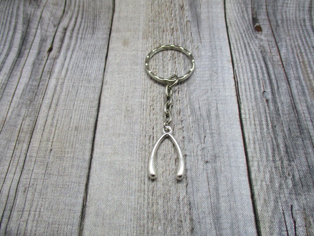Wishbone Keychain Wish Bone Keychain Gift Make Wish Keychain Lucky ...