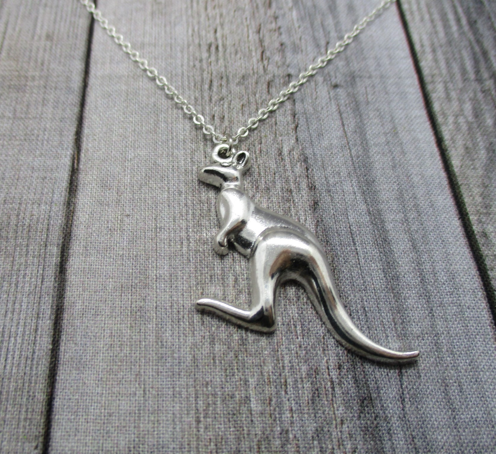 Kangaroo Necklace Kangaroo Jewelry Animal Gifts - Etsy