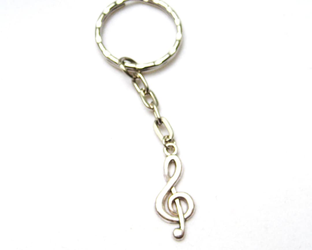 Treble Clef Keychain Music Lovers Keychain Musician Gift Music - Etsy