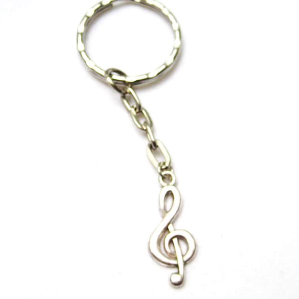 Treble Clef Keychain - Etsy
