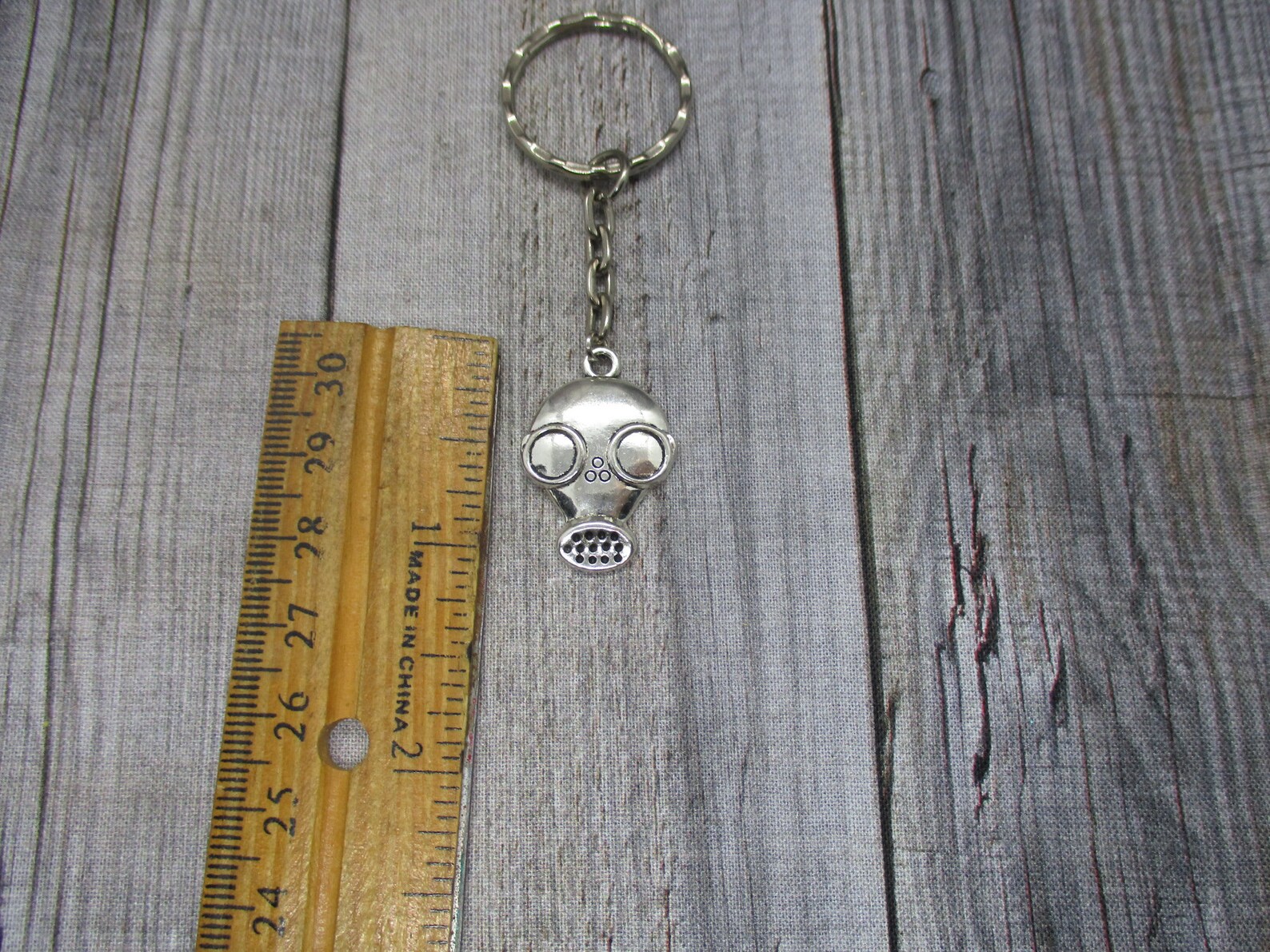 Gas Mask Keychain Silver Gasmask Keychain Anarchist | Etsy