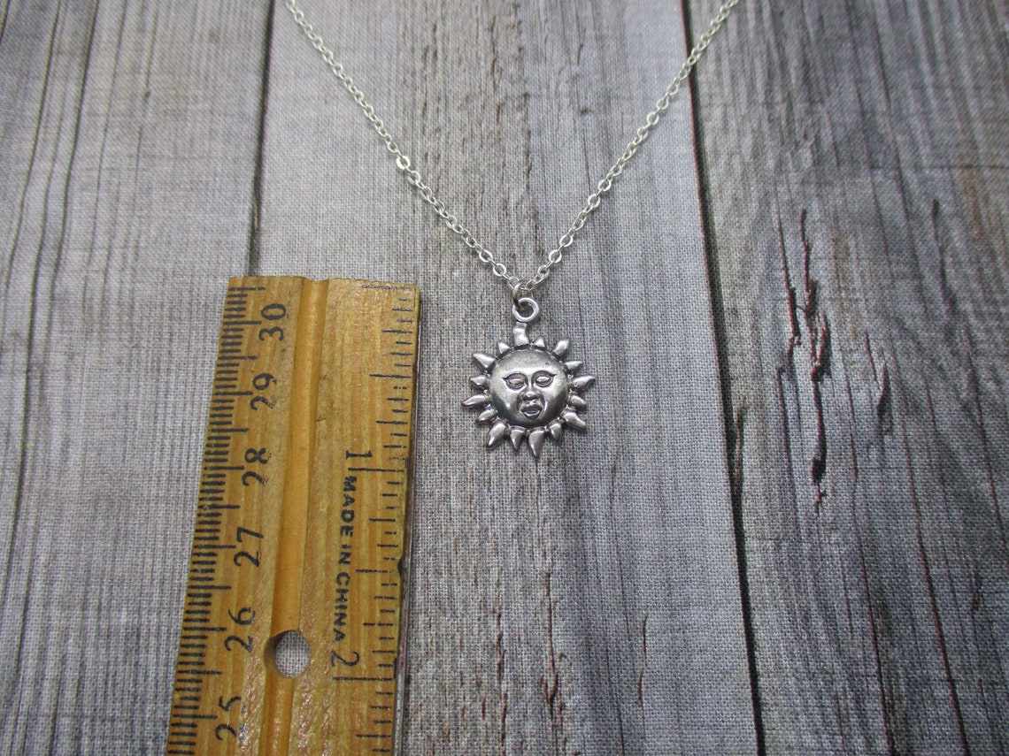 Sun Necklace Solar Necklace Sun Face Necklace Sun Jewelry - Etsy