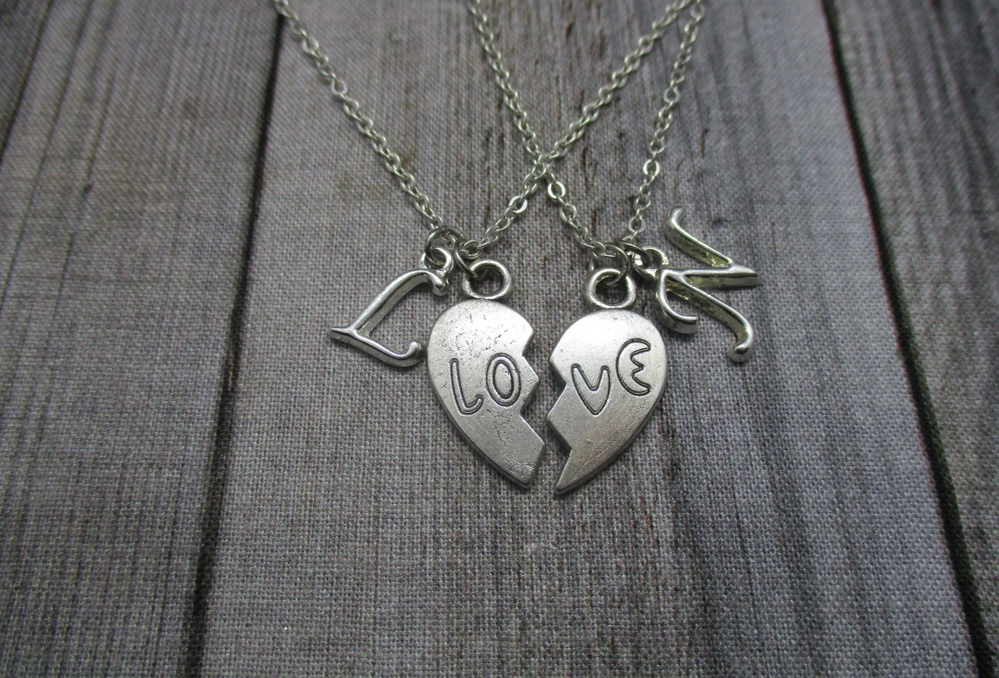 Love Necklace Set, Split Heart Necklace Personalized Gifts for Best ...