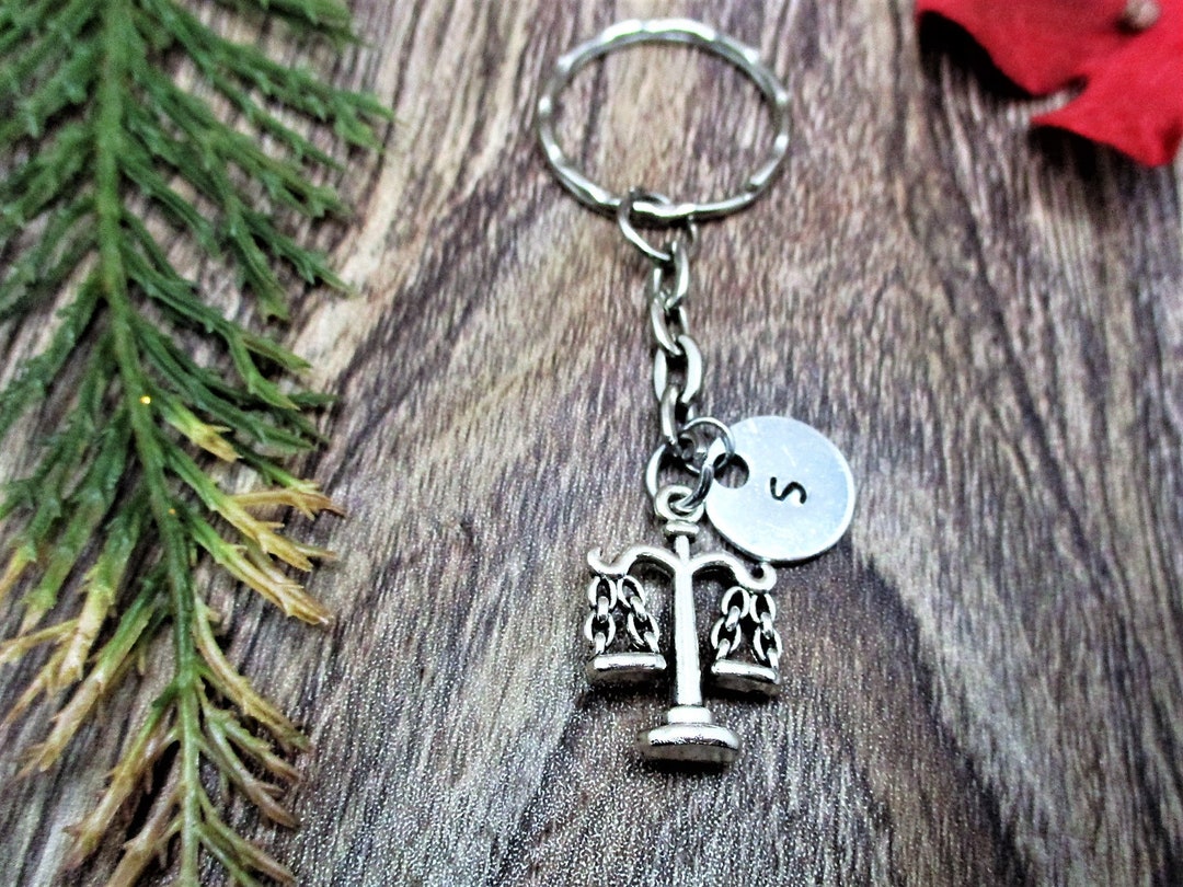 Scales of Justice Keychain Personalized Gifts Birthday Gifts for Her ...