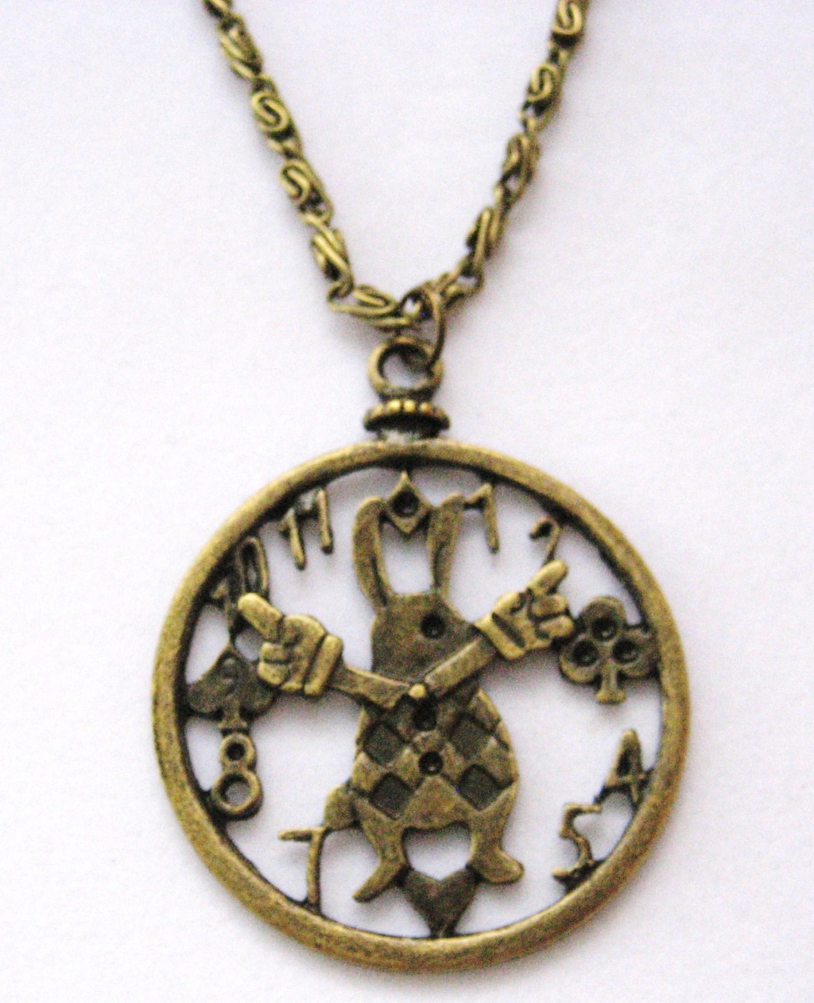 White Rabbit Necklace Alice in Wonderland Jewlery Rabbit - Etsy