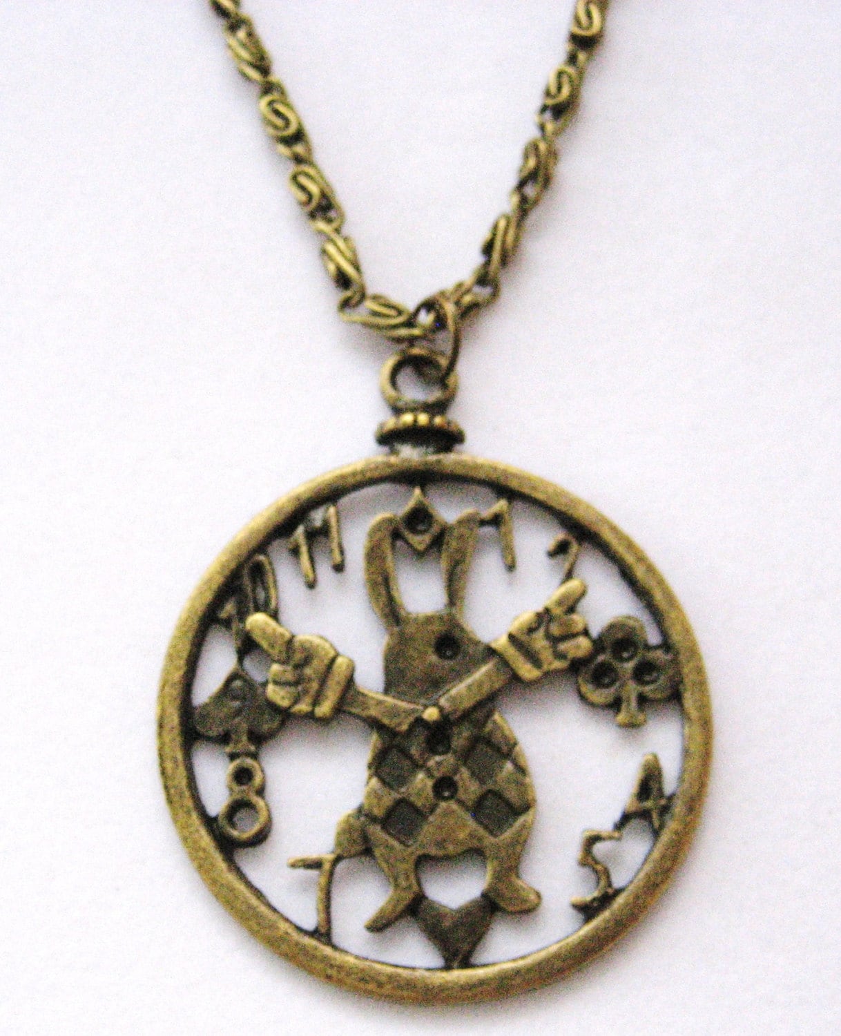 White Rabbit Necklace Alice In Wonderland Jewlery Rabbit | Etsy