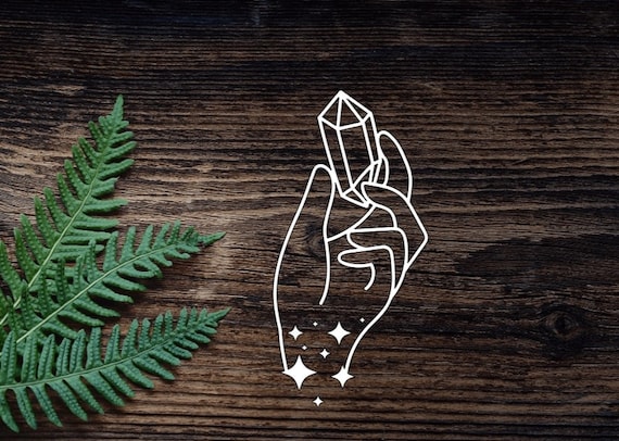 Hand and Crystal Vinyl Decal for Bumper Sticker Laptop - Etsy