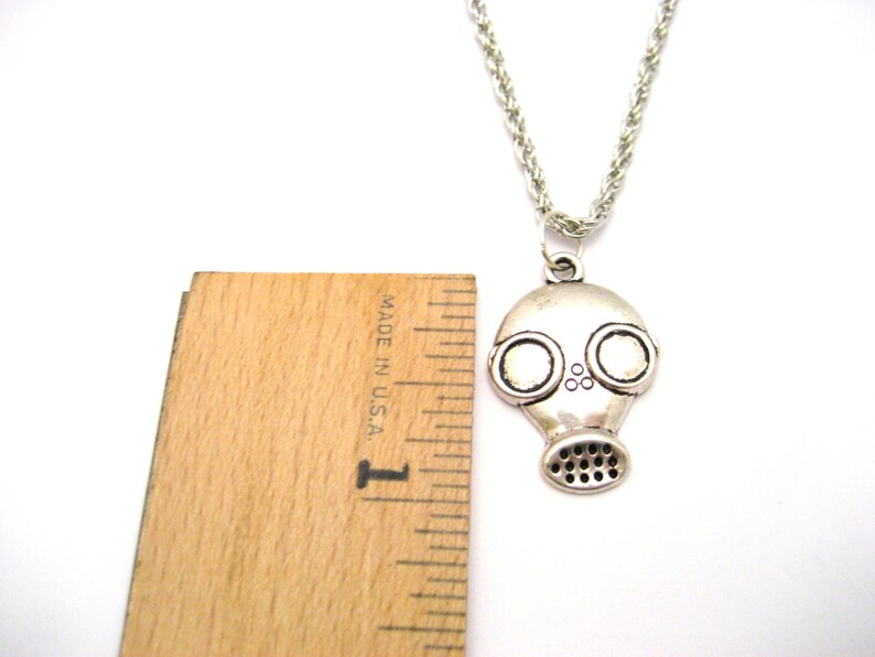 Gas Mask Necklace, Geekery Jewelry, Stainless Steel Chain - Etsy