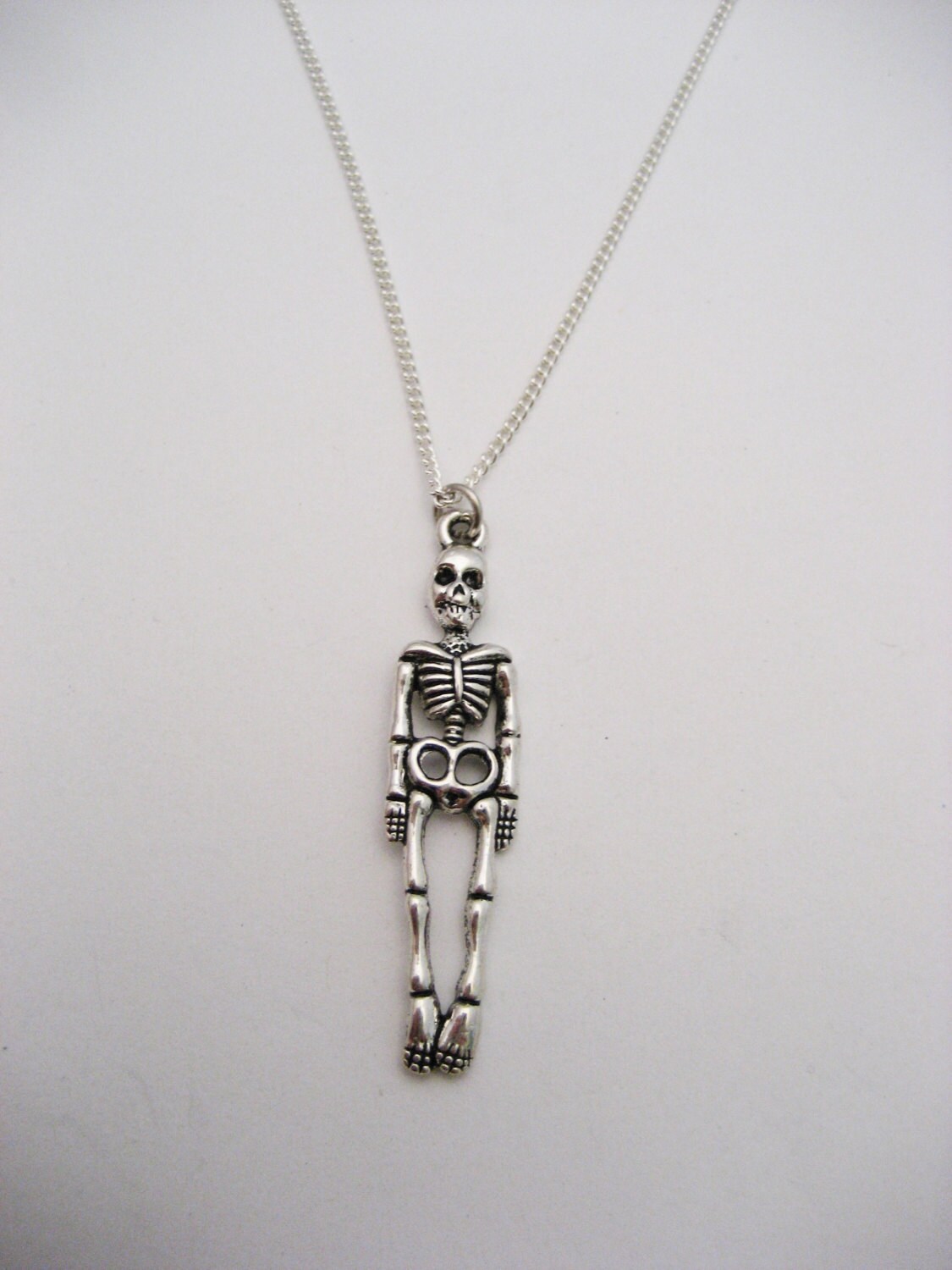 Skeleton Necklace Skeleton Jewelry Human Skeleton Necklace | Etsy