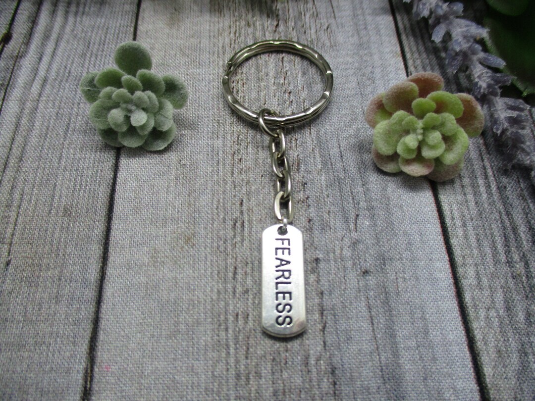 Fearless Keychain Motivational Gift - Etsy
