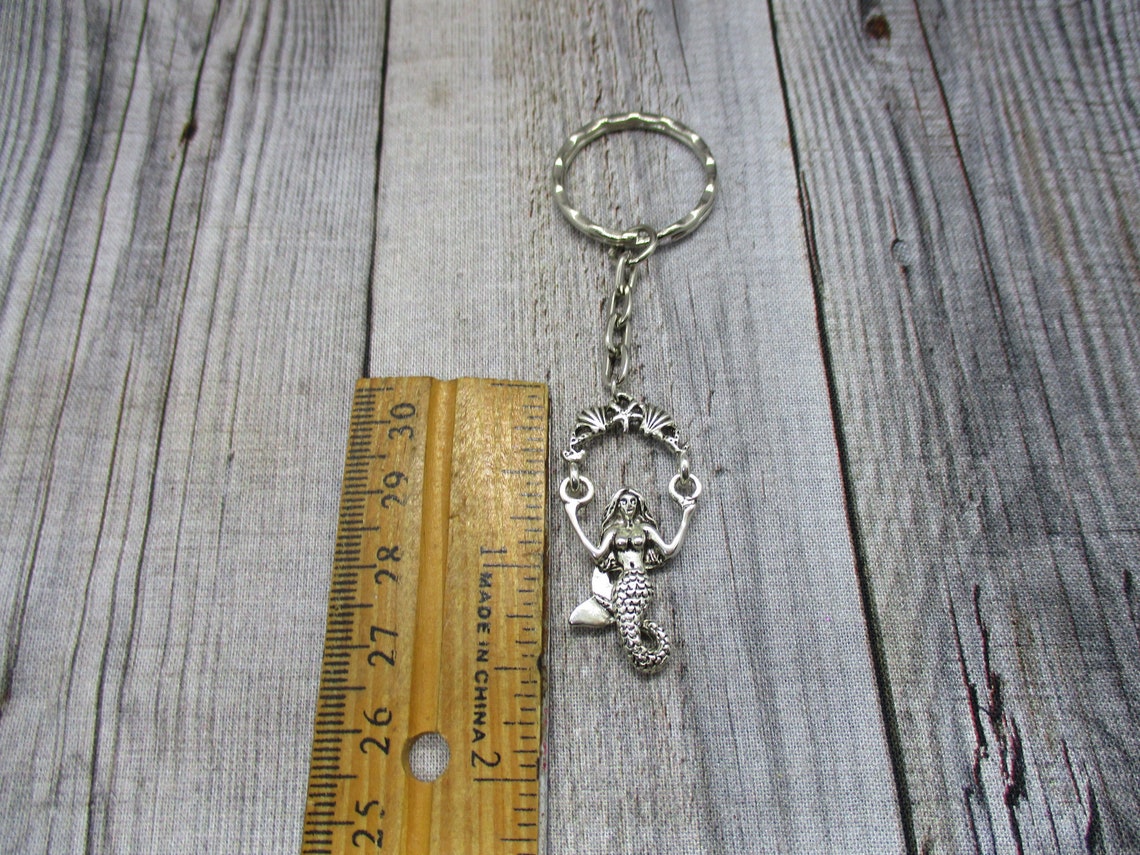 Mermaid Keychain Nautical Keychain Ocean Keychain Nautical - Etsy