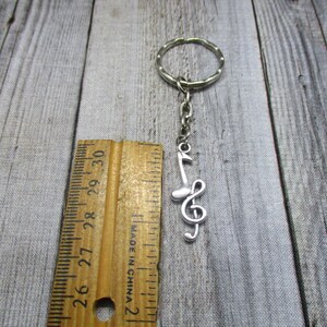Music Note Keychain Treble Clef Keychain Music Lovers Keychain Musician ...