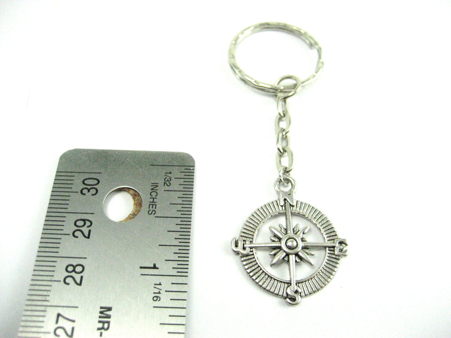 Compass Keychain Direction Keychain Nautical Keychain Compass - Etsy